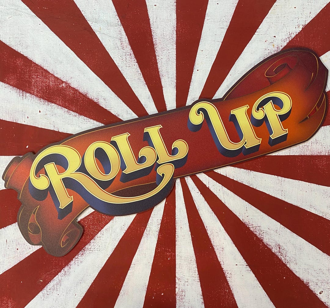 Roll up Circus Sign - Etsy
