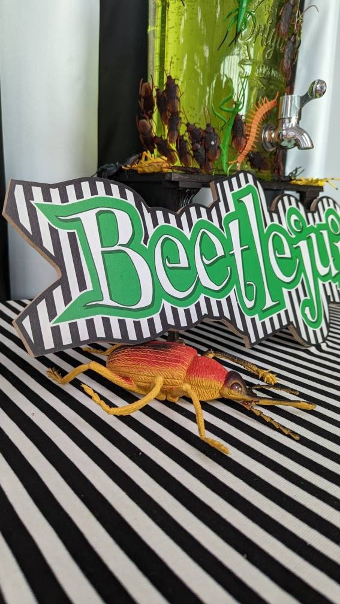 Beetlejuice Shaped Sign Halloween Party Drink Station Sign 2D - Etsy UK