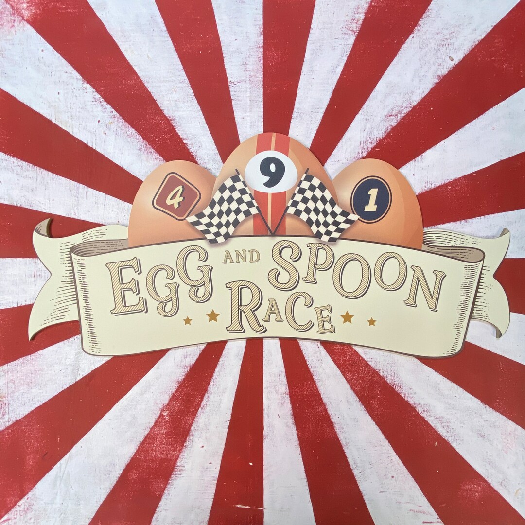 Egg and Spoon Race Sign - Etsy