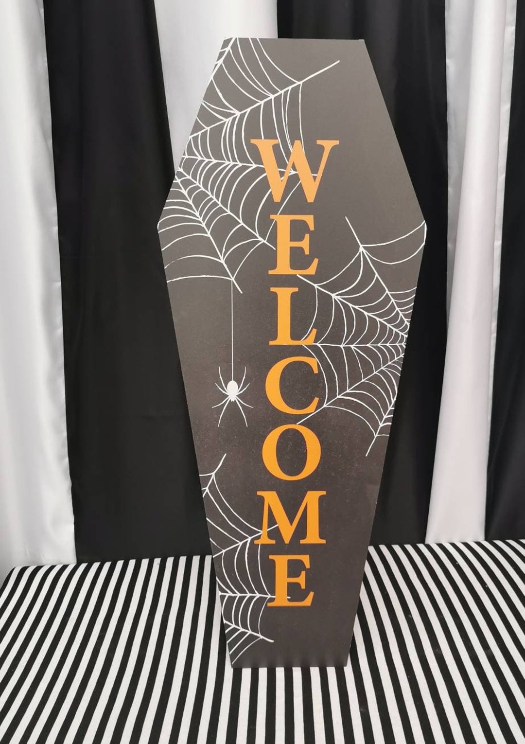 Halloween Coffin Welcome Sign - Etsy
