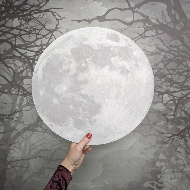 Large Moon Prop 2D Wooden MDF Wall Art Bedroom Celestial Luna - Etsy