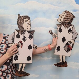 Alice in Wonderland Character Playing Card Men/man Painting - Etsy