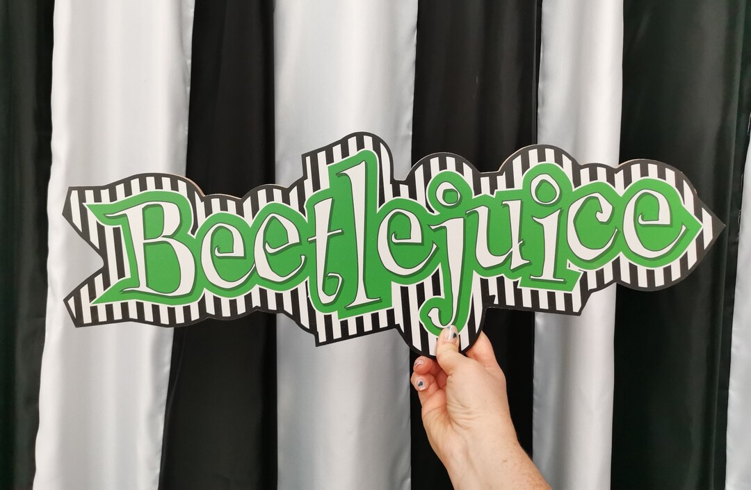 Beetlejuice Shaped Sign Halloween Party Drink Station Sign 2D - Etsy UK