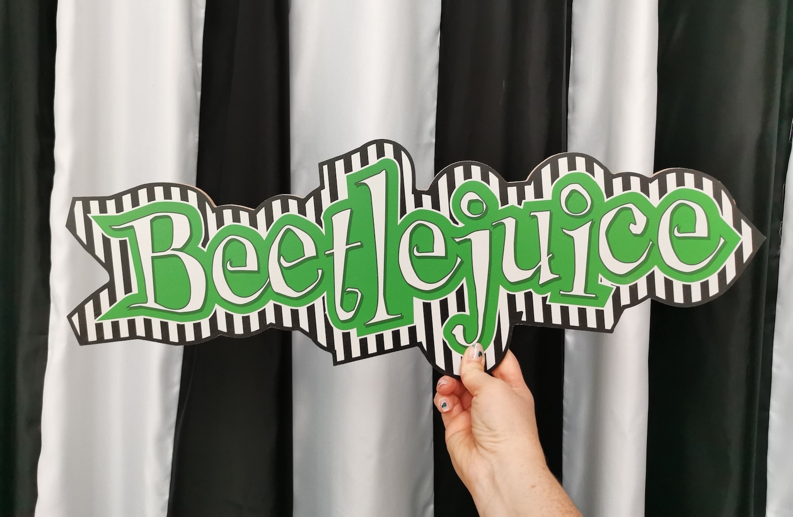 Beetlejuice Shaped Sign Halloween Party Drink Station Sign 2D - Etsy UK
