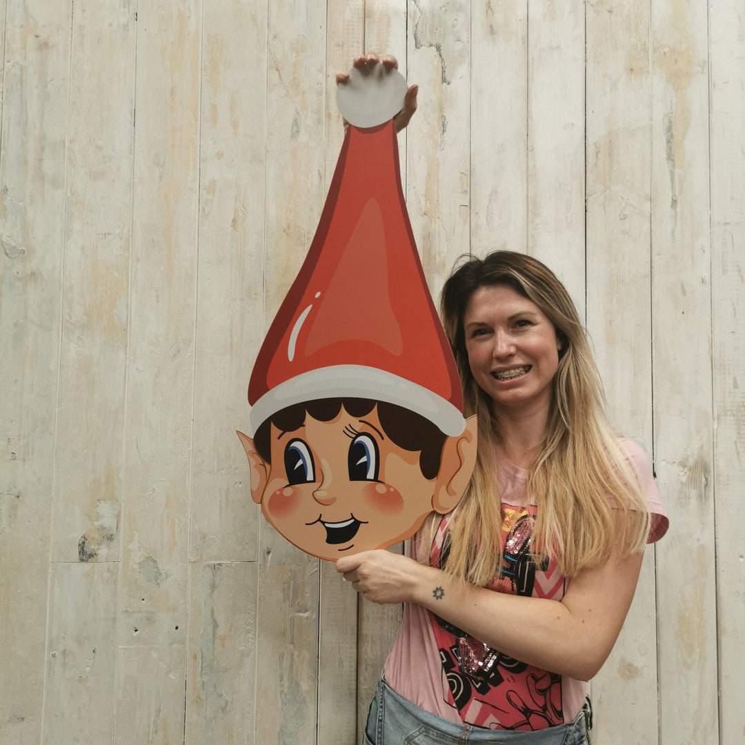 Giant Shelf Elf Hat on Head Face Prop Christmas Grotto - Etsy