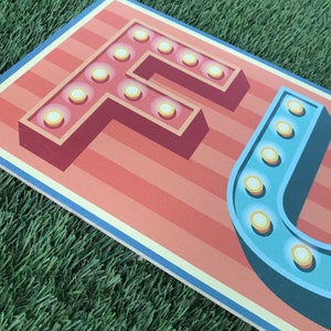 Fun and Games Sign/s Funfair Style Font Fairground Prop Wooden MDF ...