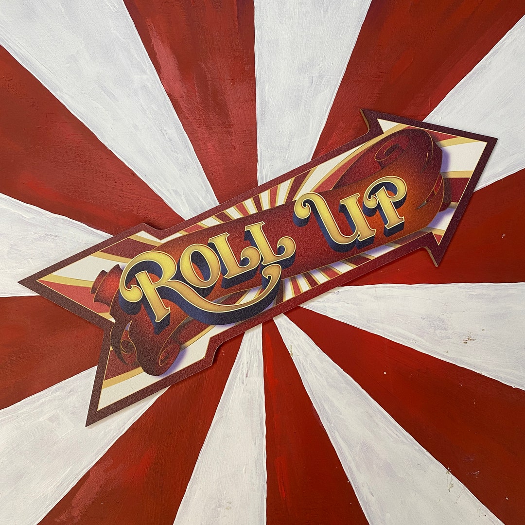 Circus Roll up Arrow Sign - Etsy