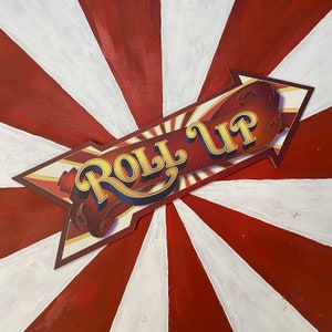 Circus Roll up Arrow Sign - Etsy