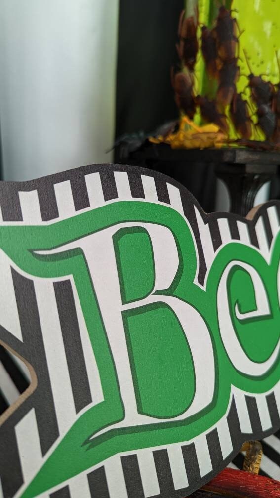 Beetlejuice Shaped Sign Halloween Party Drink Station Sign 2D - Etsy UK
