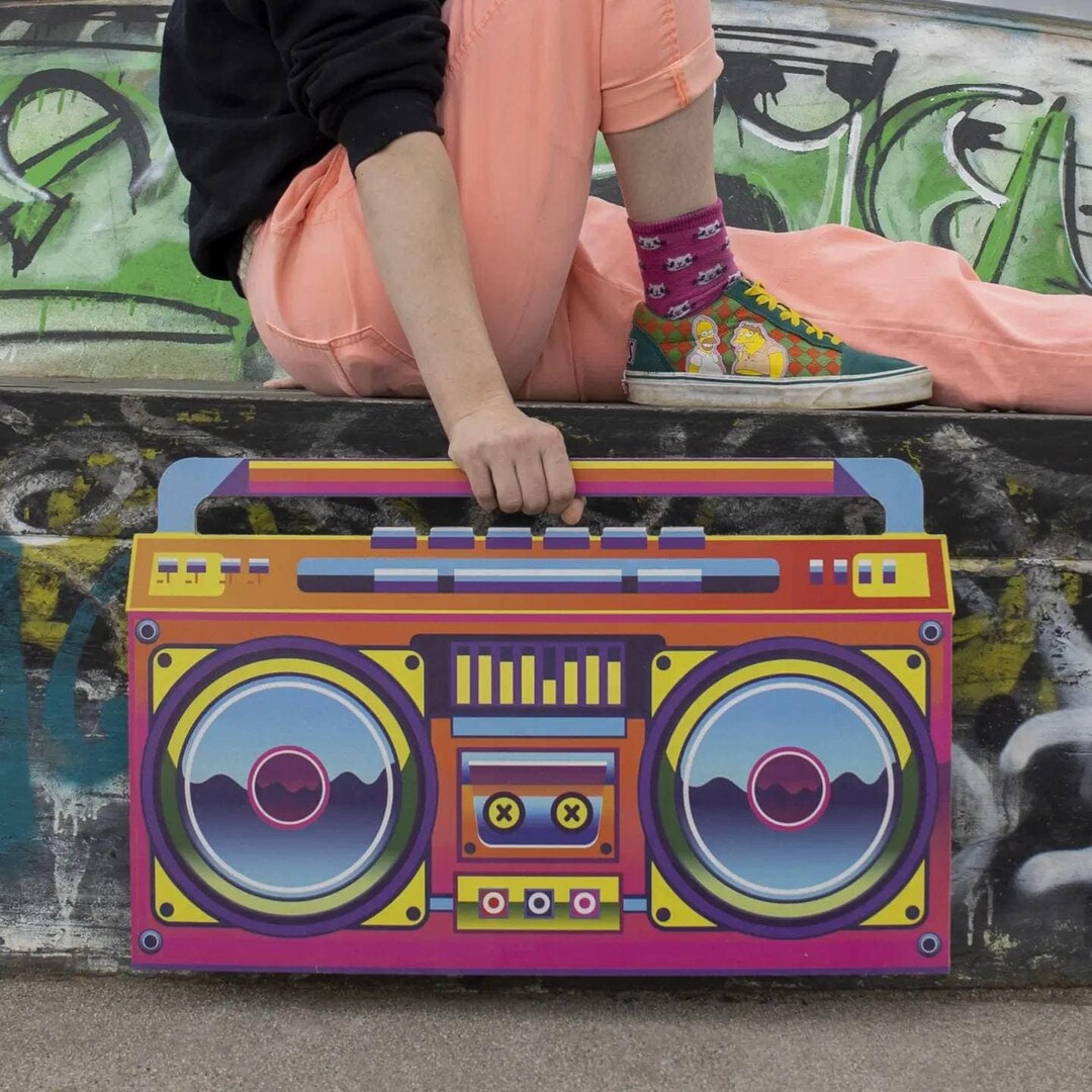 Giant 2D Ghetto Blaster Radio 90s 80s 1990s 1980s Music - Etsy