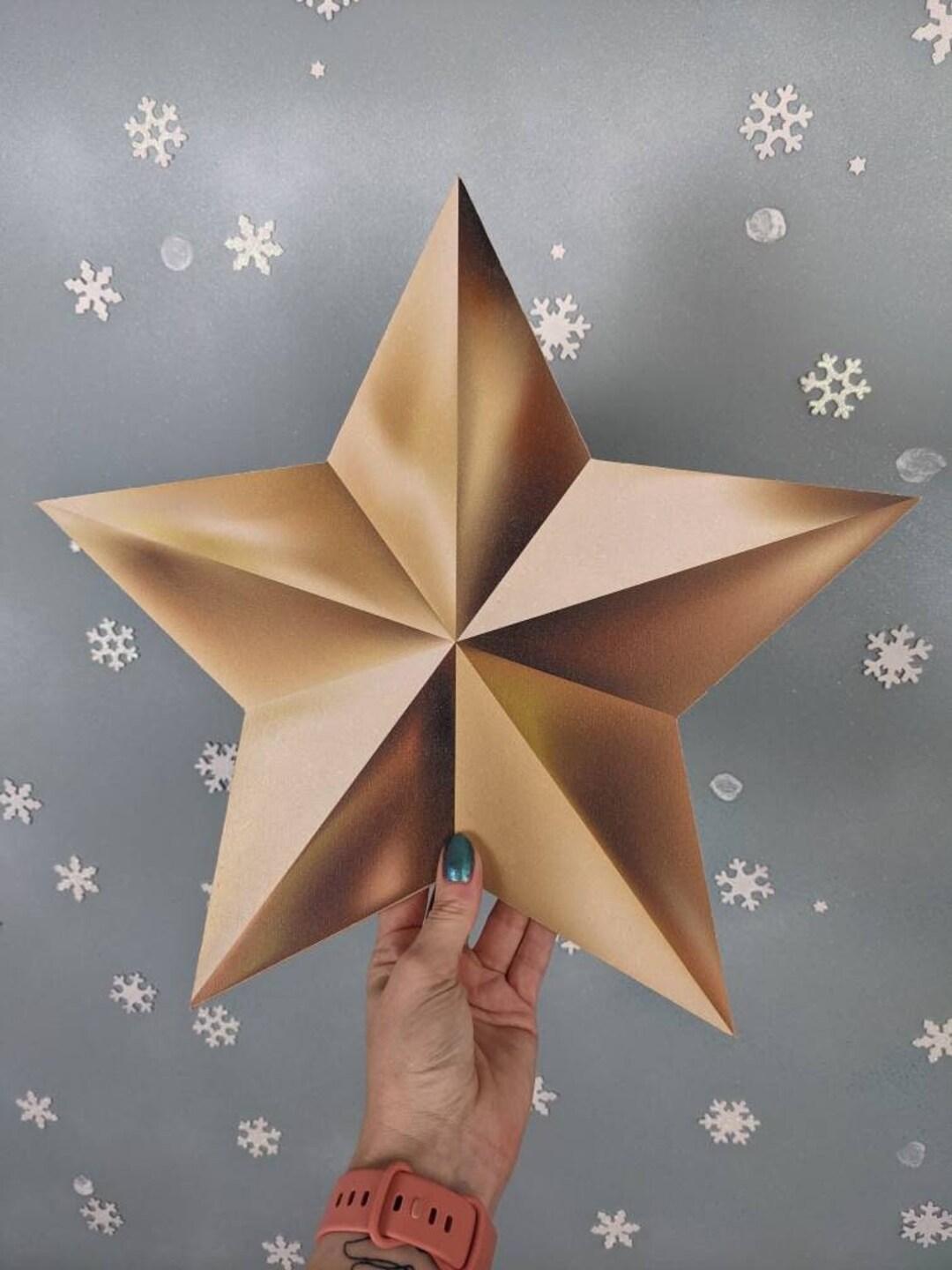 Wooden Gold Star - Etsy