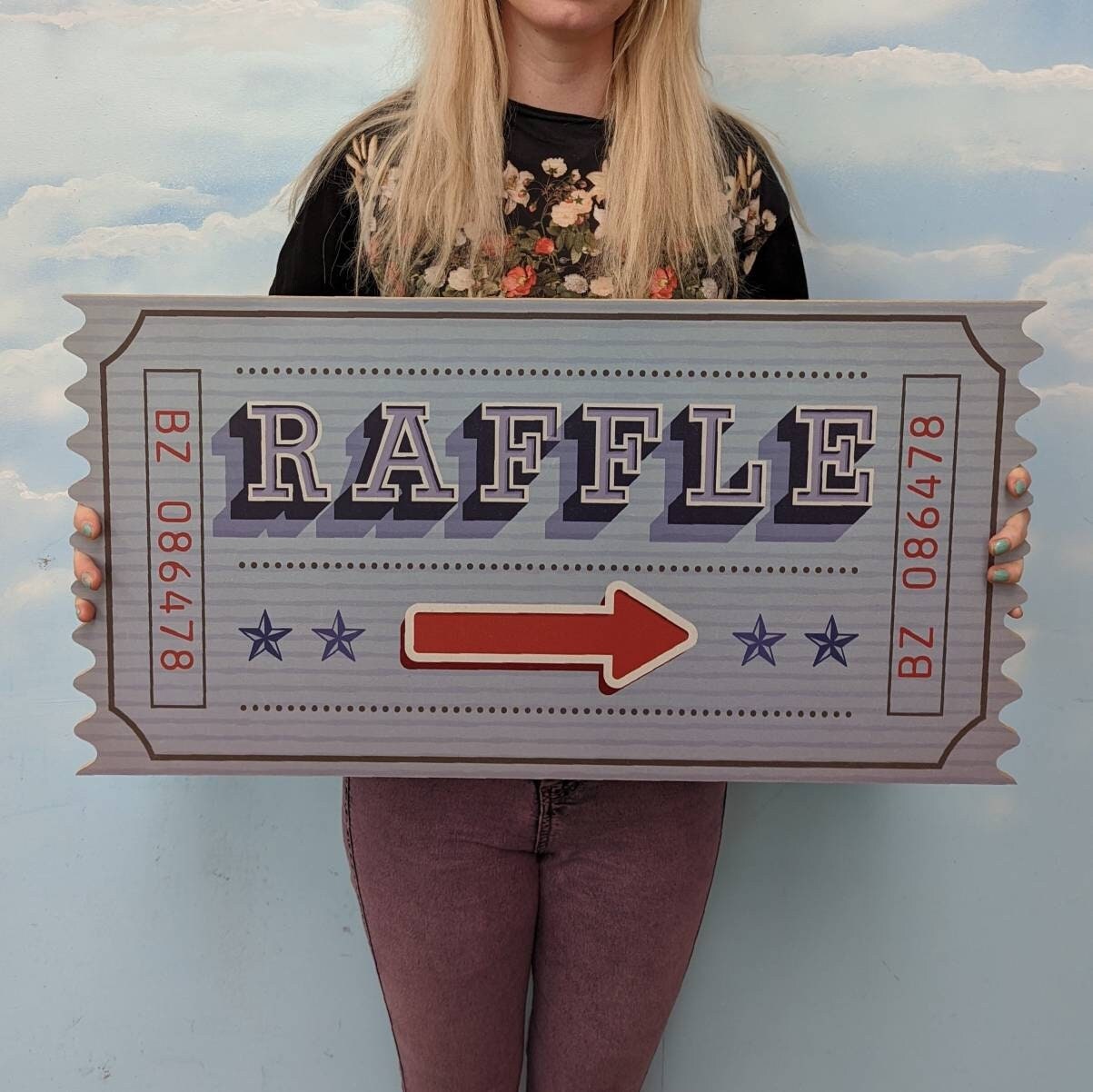 Giant Vintage Style Raffle Ticket Fairground Funfair Sign - Etsy