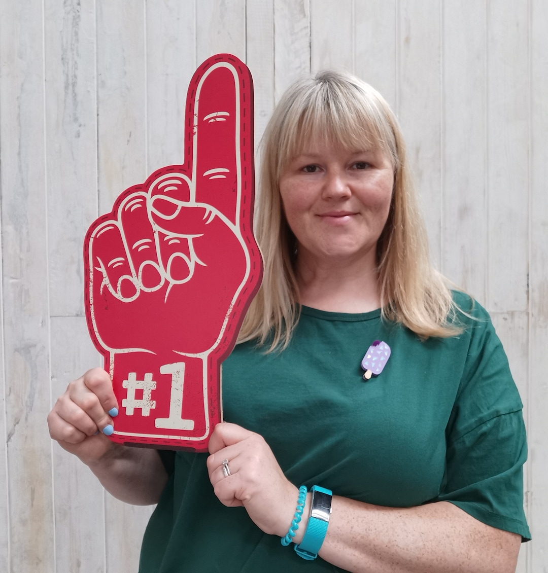 Red Spots Fan Hand Sign - Etsy