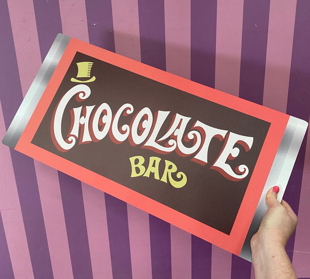 Giant Chocolate Bar Charlie and the Chocolate Factory Willy Wonka Style ...