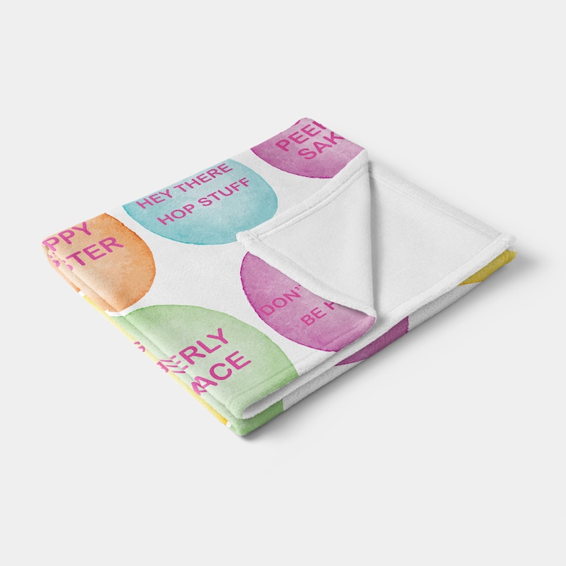 Conversation Easter Egg Personalized Name Blanket, Custom Baby Blanket ...