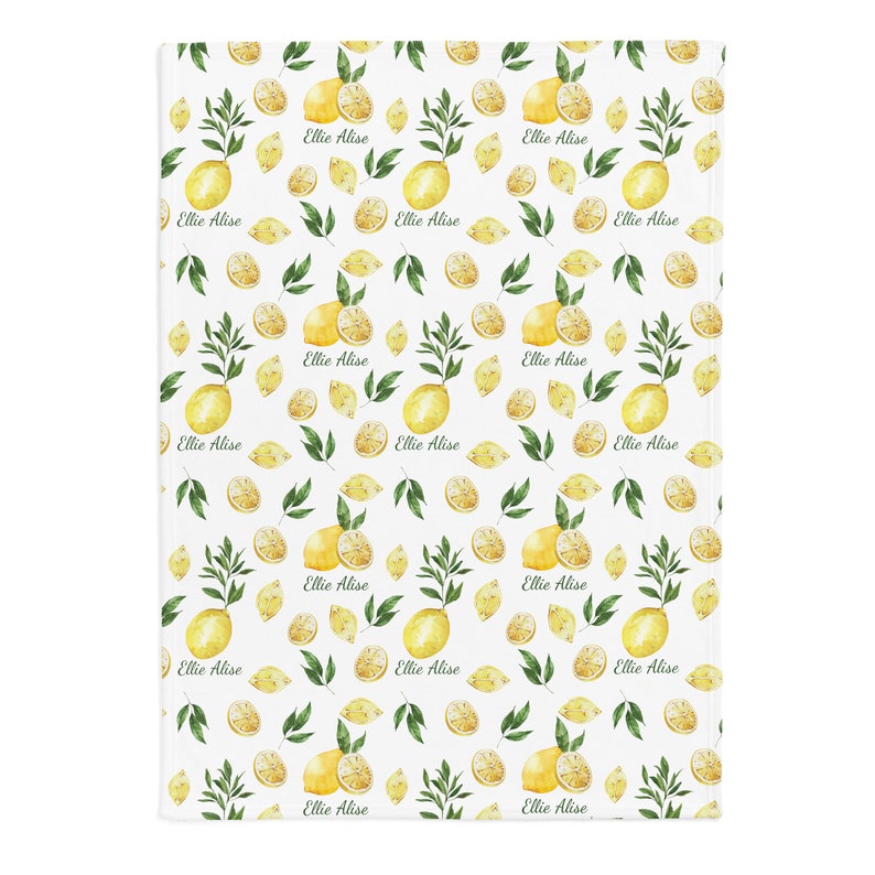 Personalized Lemon Name Blanket Lemon Themed Nursery Custom - Etsy