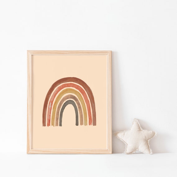Neutral Rainbow Print Boho Rainbow Print Rainbow Printable | Etsy