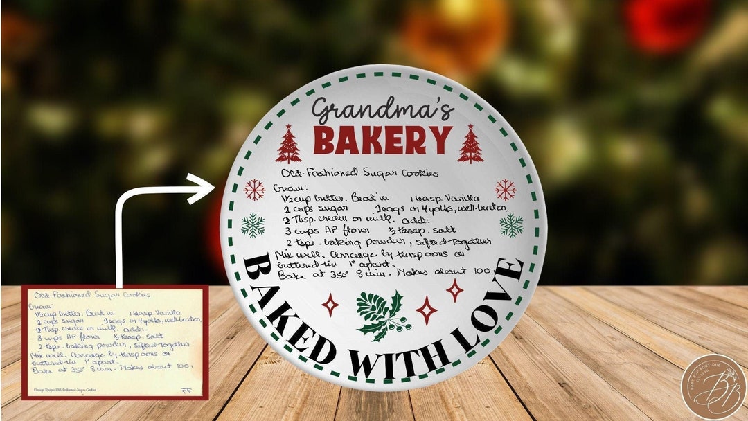Custom Handwritten Recipe Plate, Recipe Plate, Written Recipe Plate ...