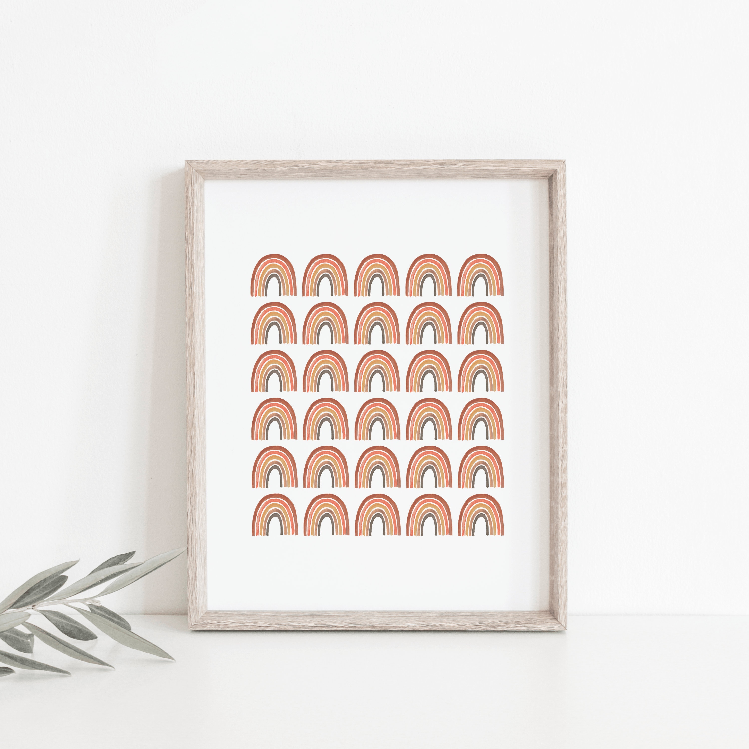 Neutral Rainbow Pattern Print Boho Rainbow Print Rainbow | Etsy