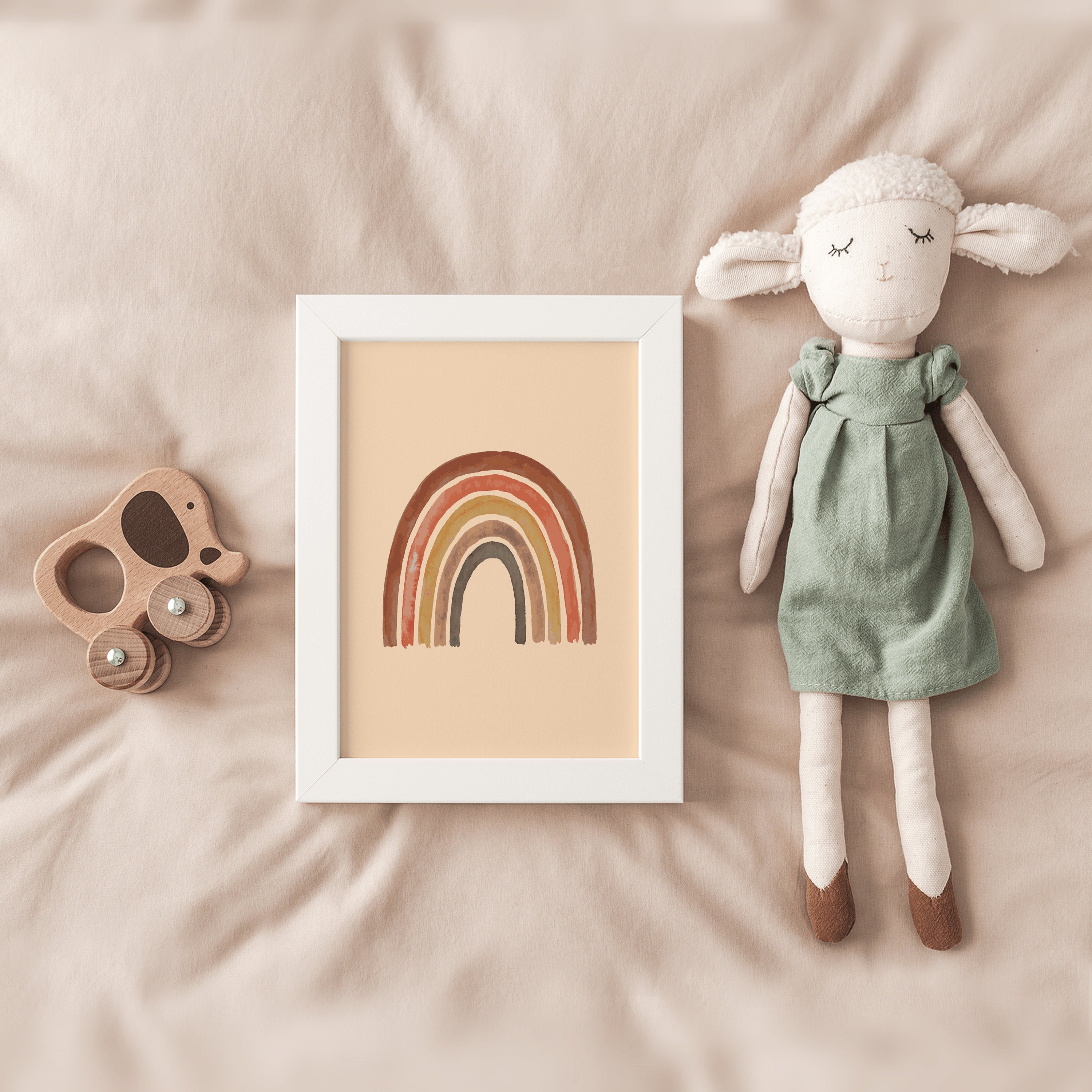 Neutral Rainbow Print Boho Rainbow Print Rainbow Printable | Etsy