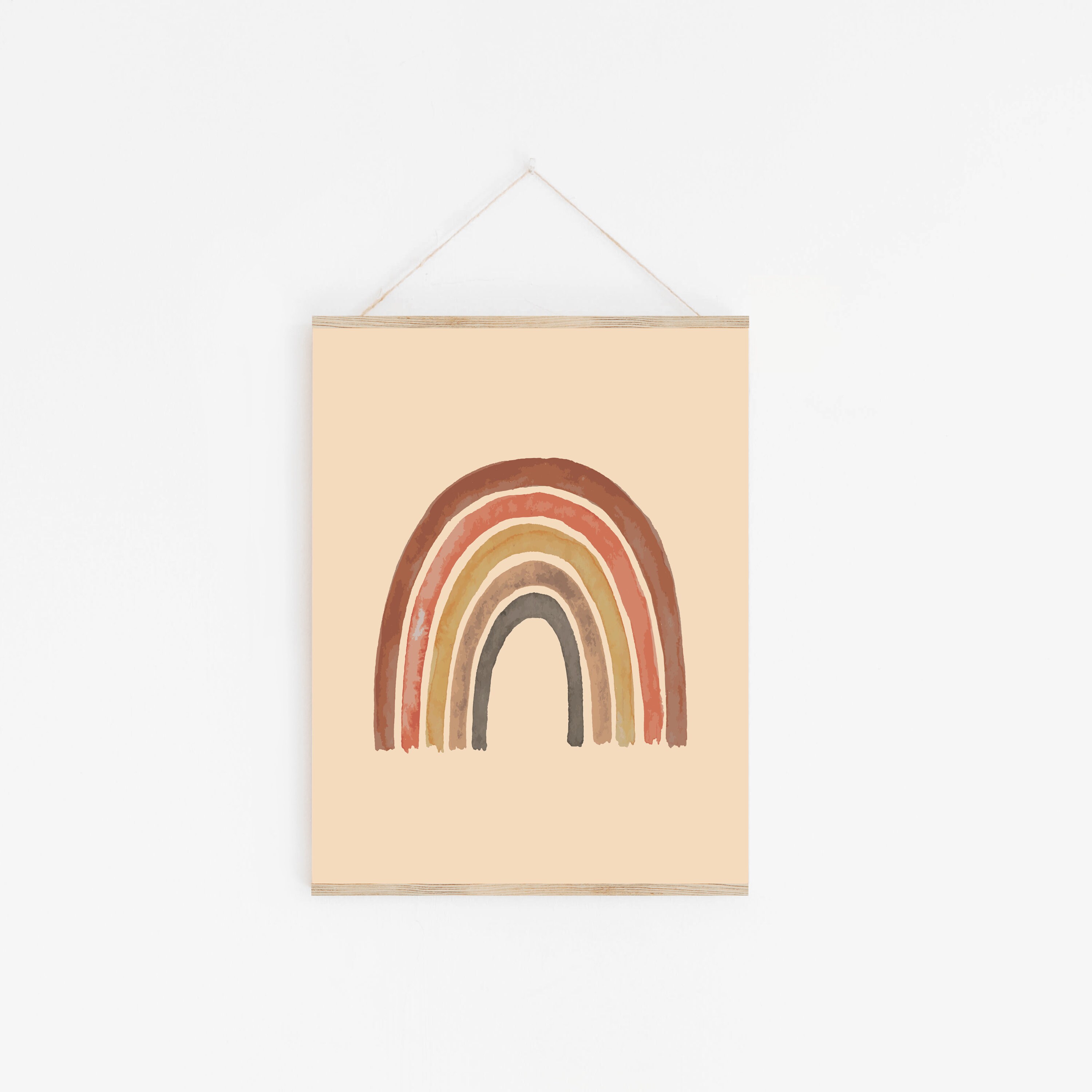 Neutral Rainbow Print Boho Rainbow Print Rainbow Printable | Etsy