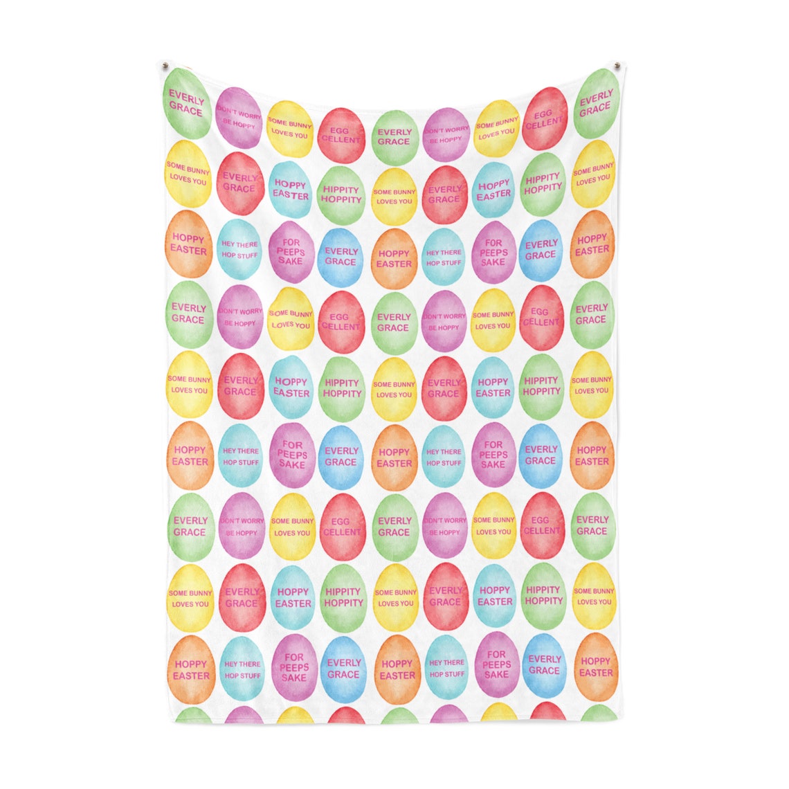 Conversation Easter Egg Personalized Name Blanket, Custom Baby Blanket ...