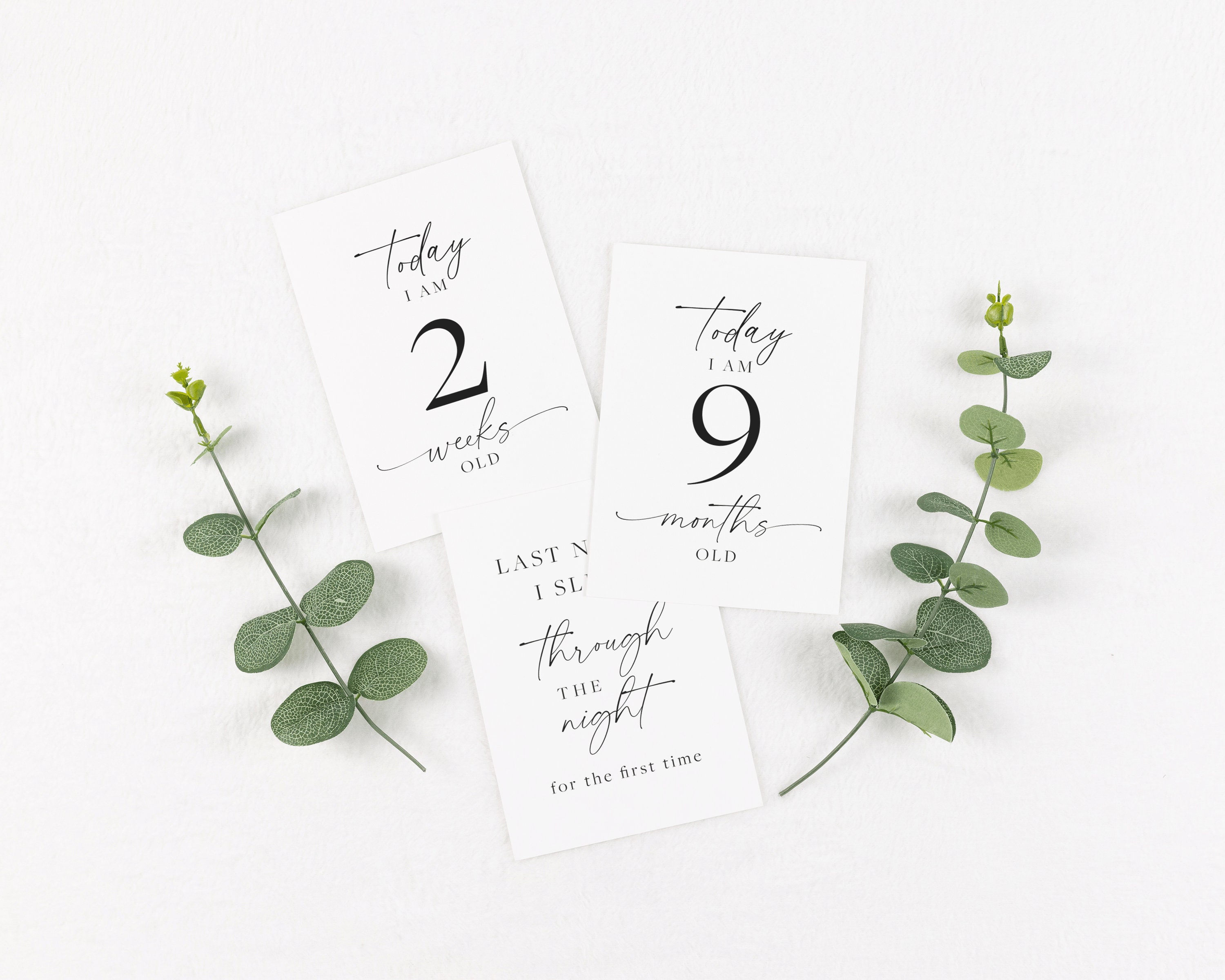 Neutral Milestone Cards . Baby Milestone Cards . Baby Month Cards ...