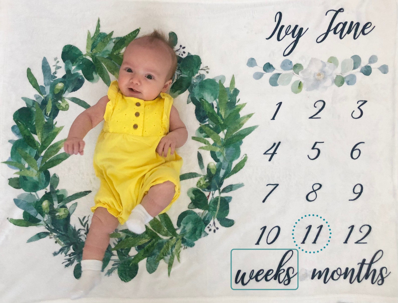 Personalized Milestone Baby Blanket, Custom Baby Blanket, Baby Blanket ...