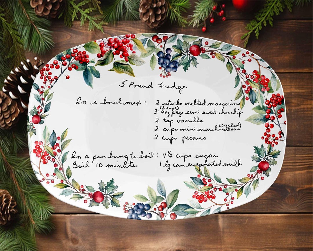Custom Handwritten Recipe Platter, Recipe Platter, Handwriting Platter ...