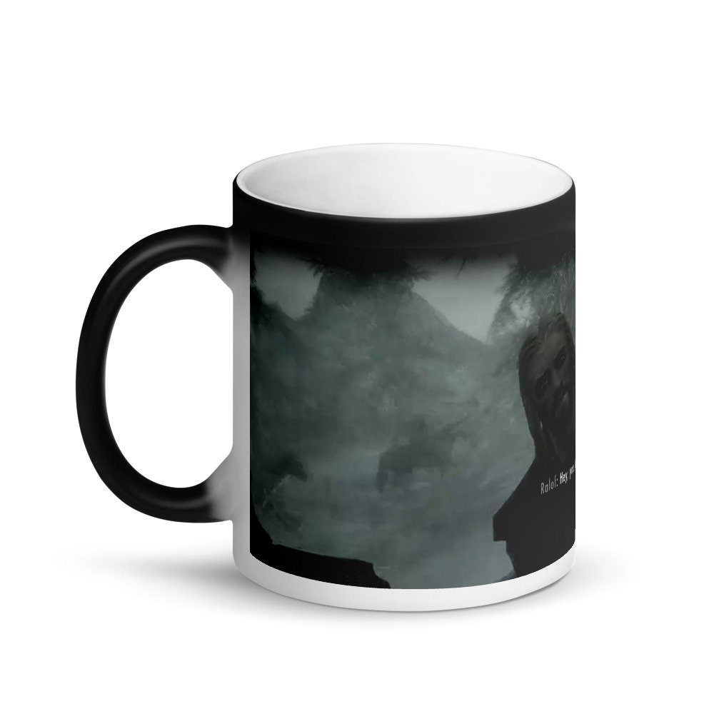 You're Finally Awake Skyrim Matte Black Magic Mug - Etsy