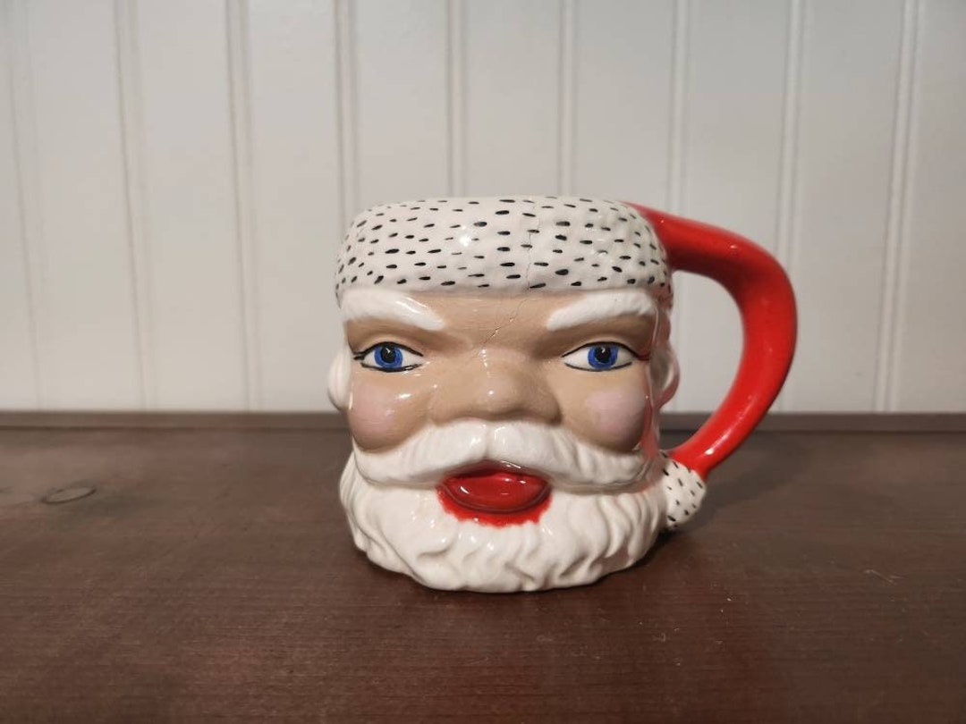 Vintage Ceramic Santa Mug - Etsy