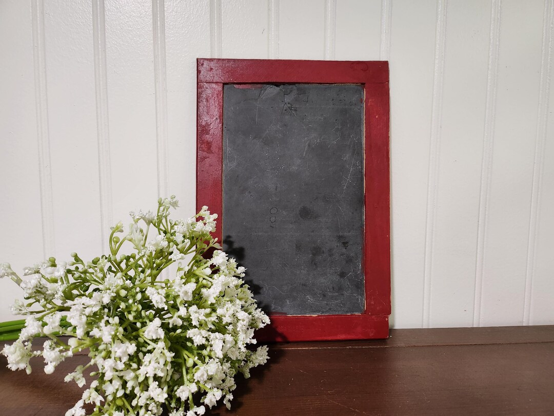 Vintage Double-sided Schoolhouse Slate Chalkboard Child's Chalkboard ...