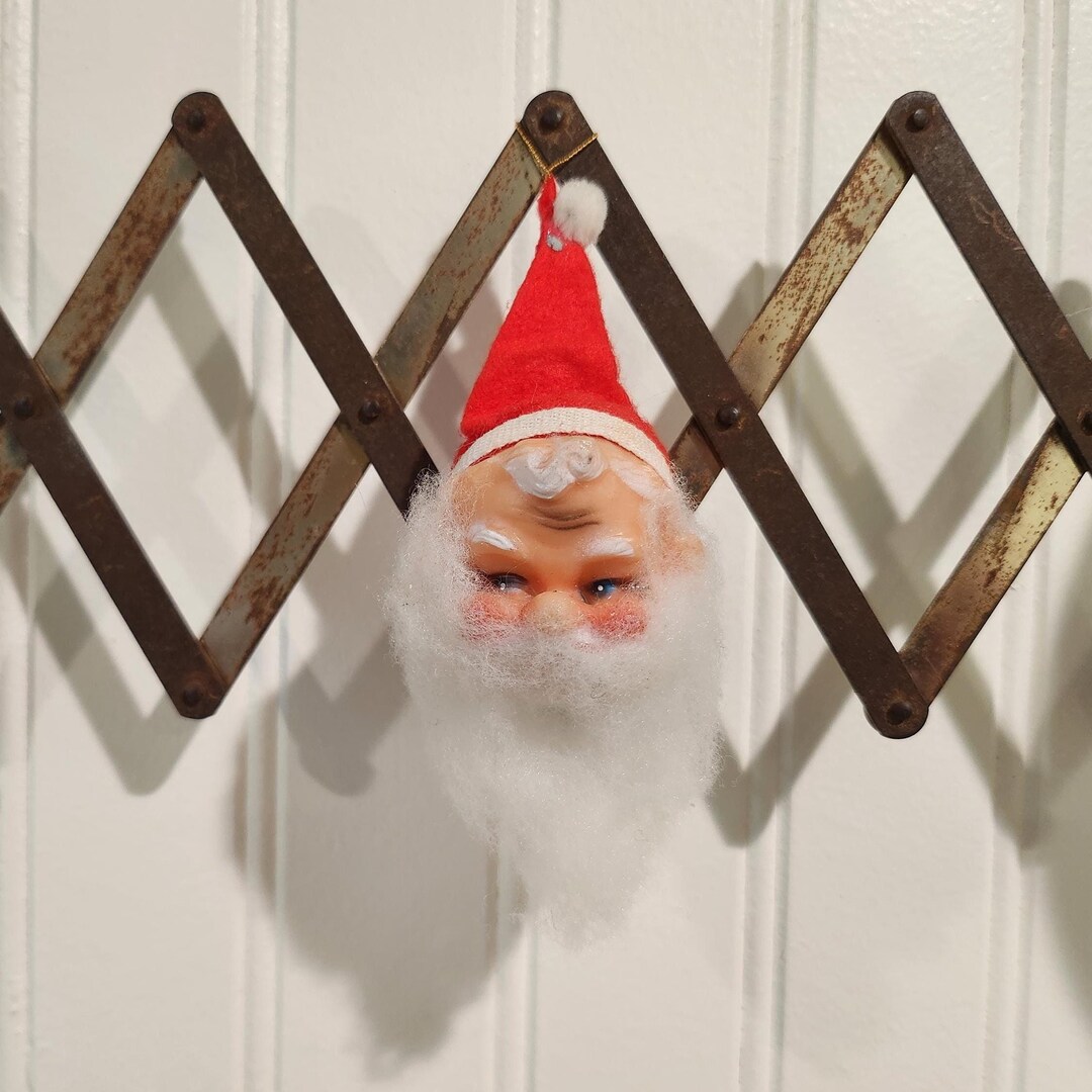 Vintage Santa Head Ornament - Retro Santa - Kitschy Christmas - Etsy