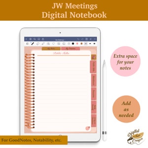 JW Digital Notebook for Goodnotes, Notability, Xodo for Your Meetings ...