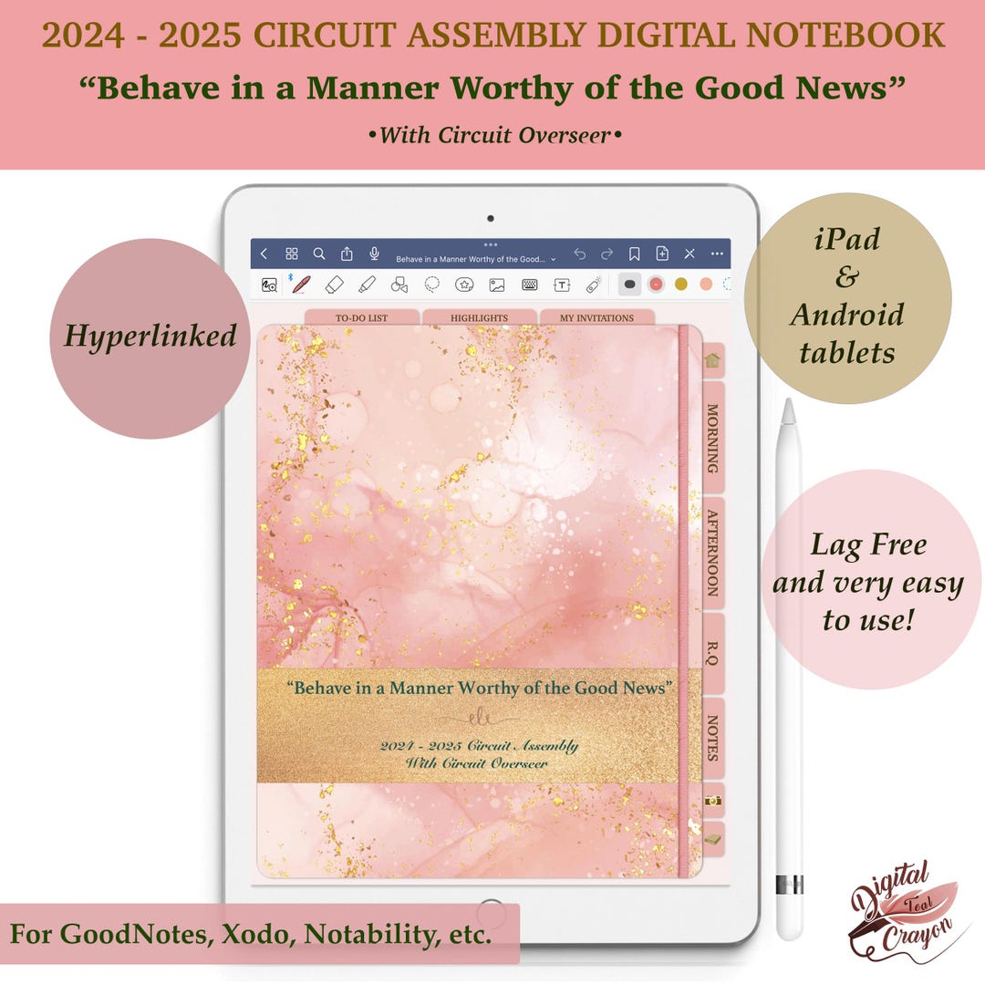 JW Assembly Notebook Behave in a Manner Worthy of the Good News ...