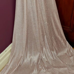 Baby Pink Sparkling Moonlight Fabric: Bridal Party Wear, 58" Wide - Etsy
