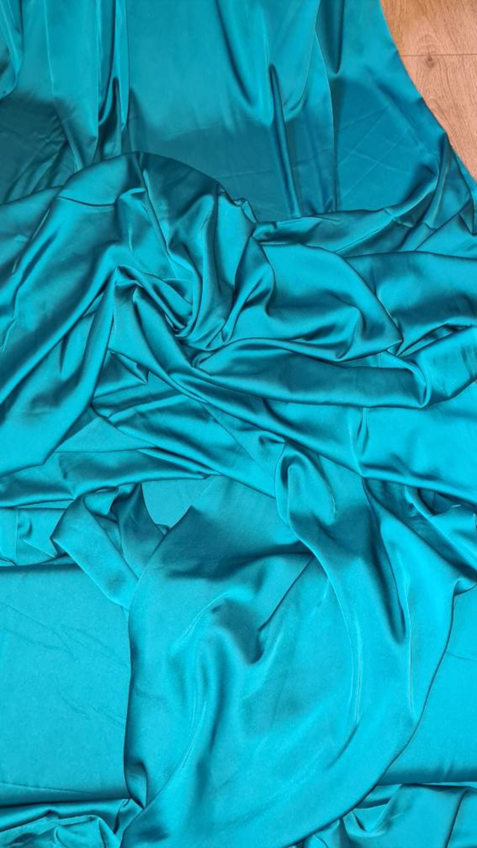 1mtr . color azul turquesa suave sedoso elegante líquido - Etsy España