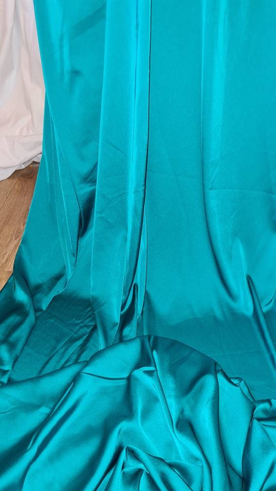 1mtr . color azul turquesa suave sedoso elegante líquido | Etsy
