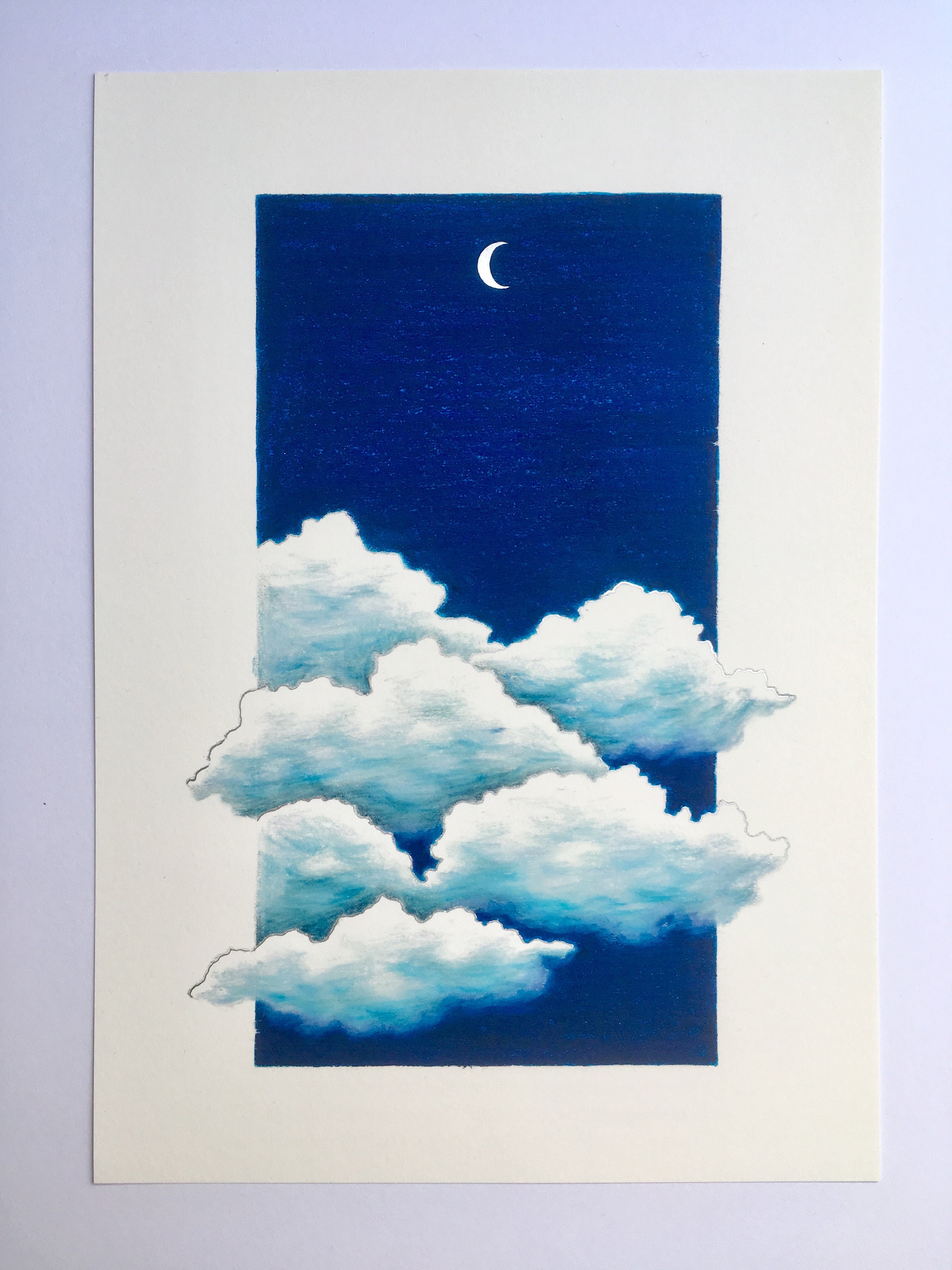 Every Cloud Has a Silver Lining Print of Original Drawing - Etsy UK