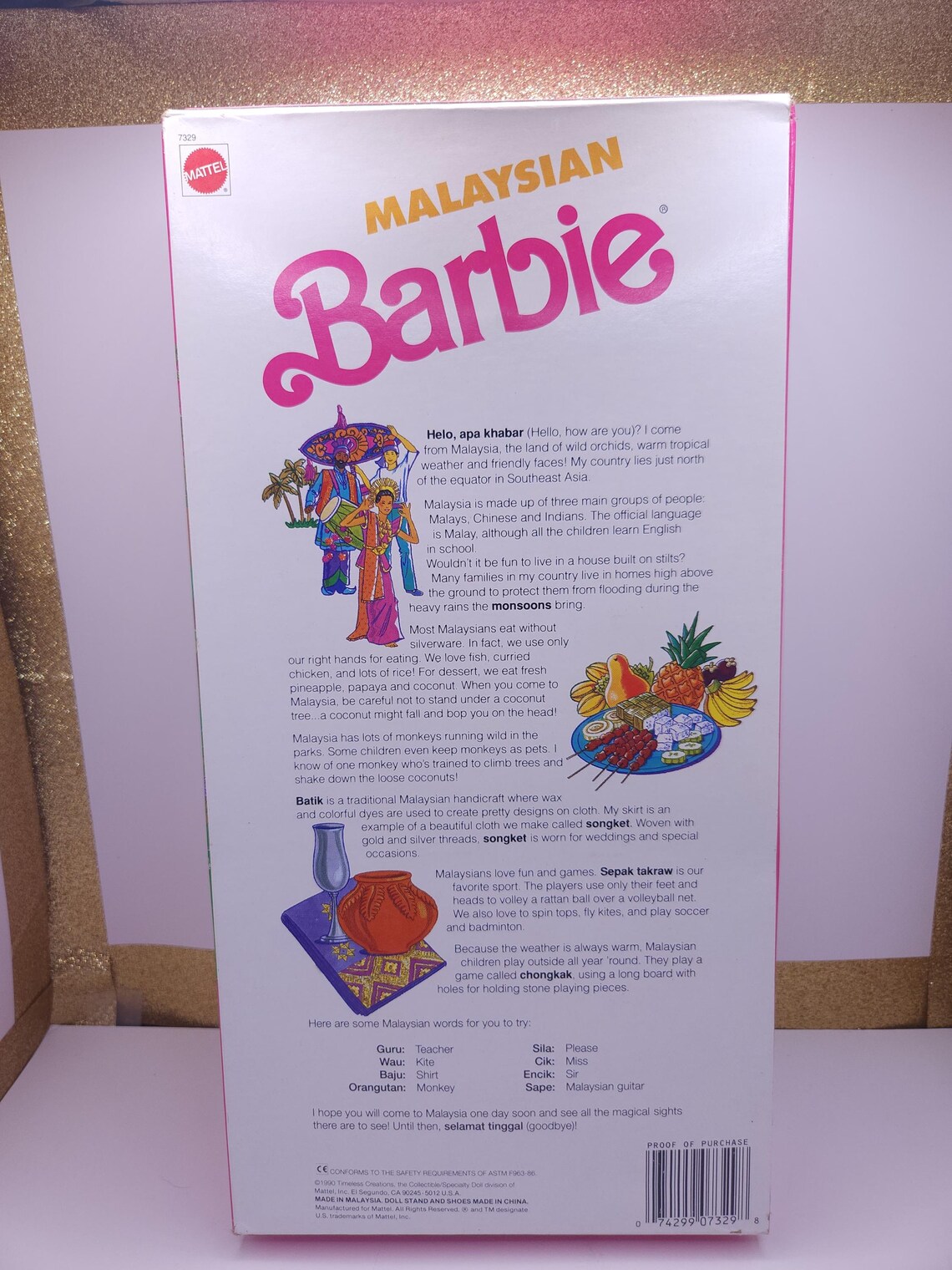 Barbie Doll - Malaysian Barbie 1990 (mattel) - Dolls of the World ...