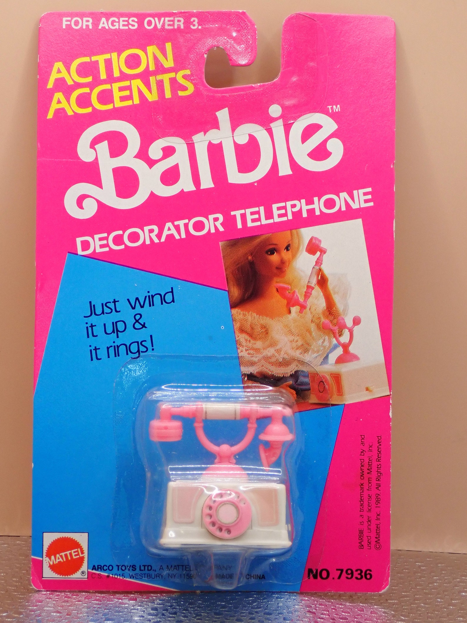 Barbie Action Accents Decorator Telephone Mattel 1989 - Etsy