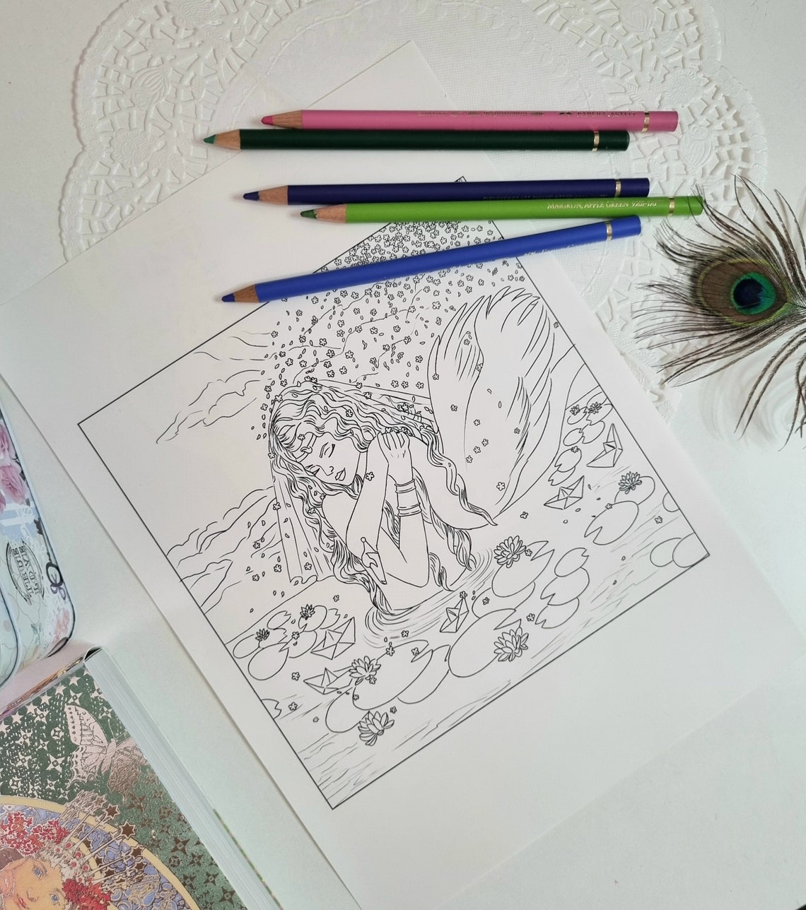 Printable Coloring Page, Downloadable Coloring Sheet of My Original ...