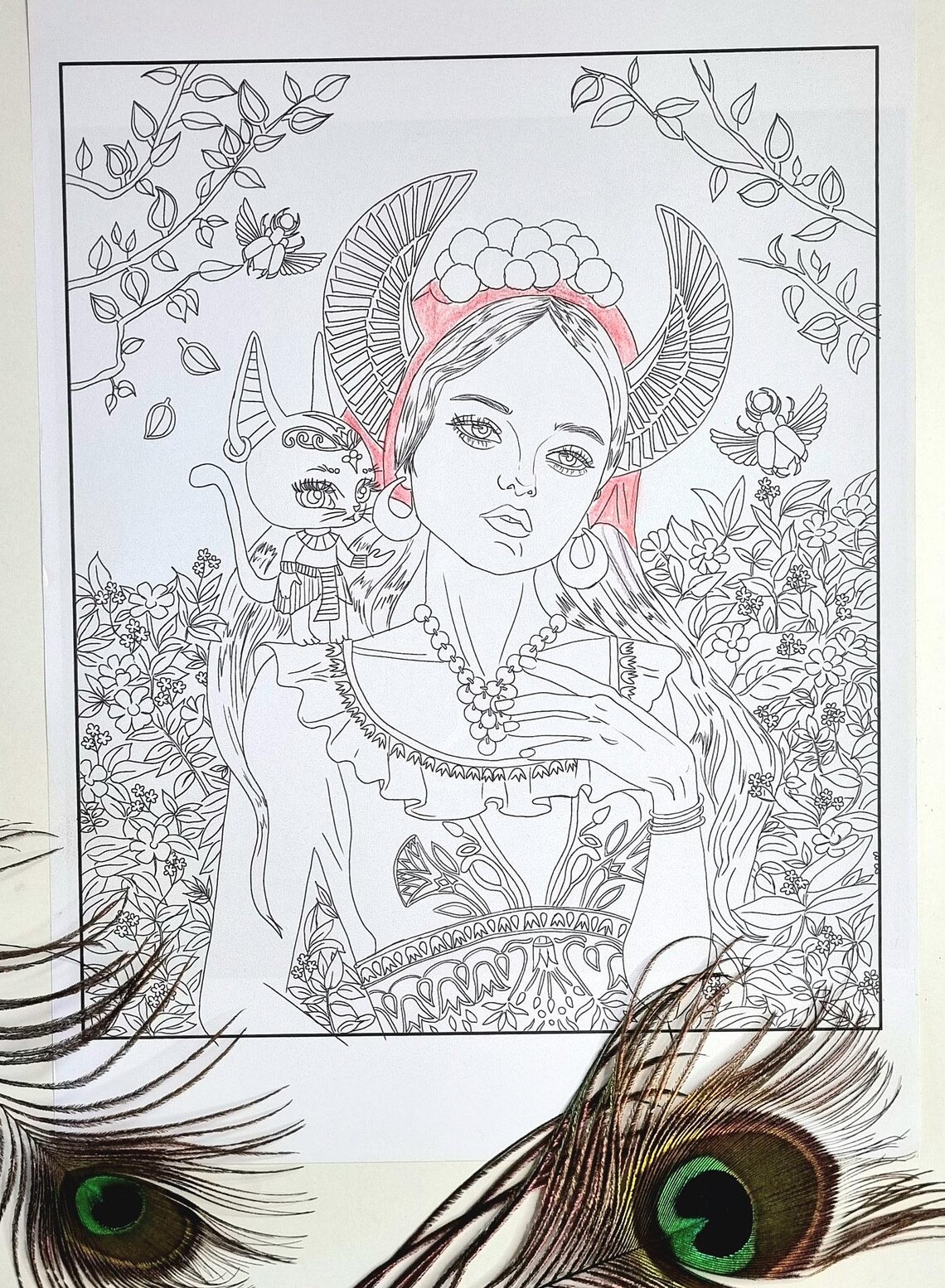 Printable Coloring Page, Downloadable Coloring Sheet of My Original ...