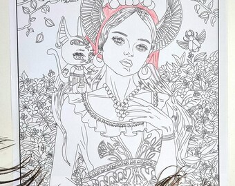 Printable Coloring Page, Downloadable Coloring Sheet of My Original ...