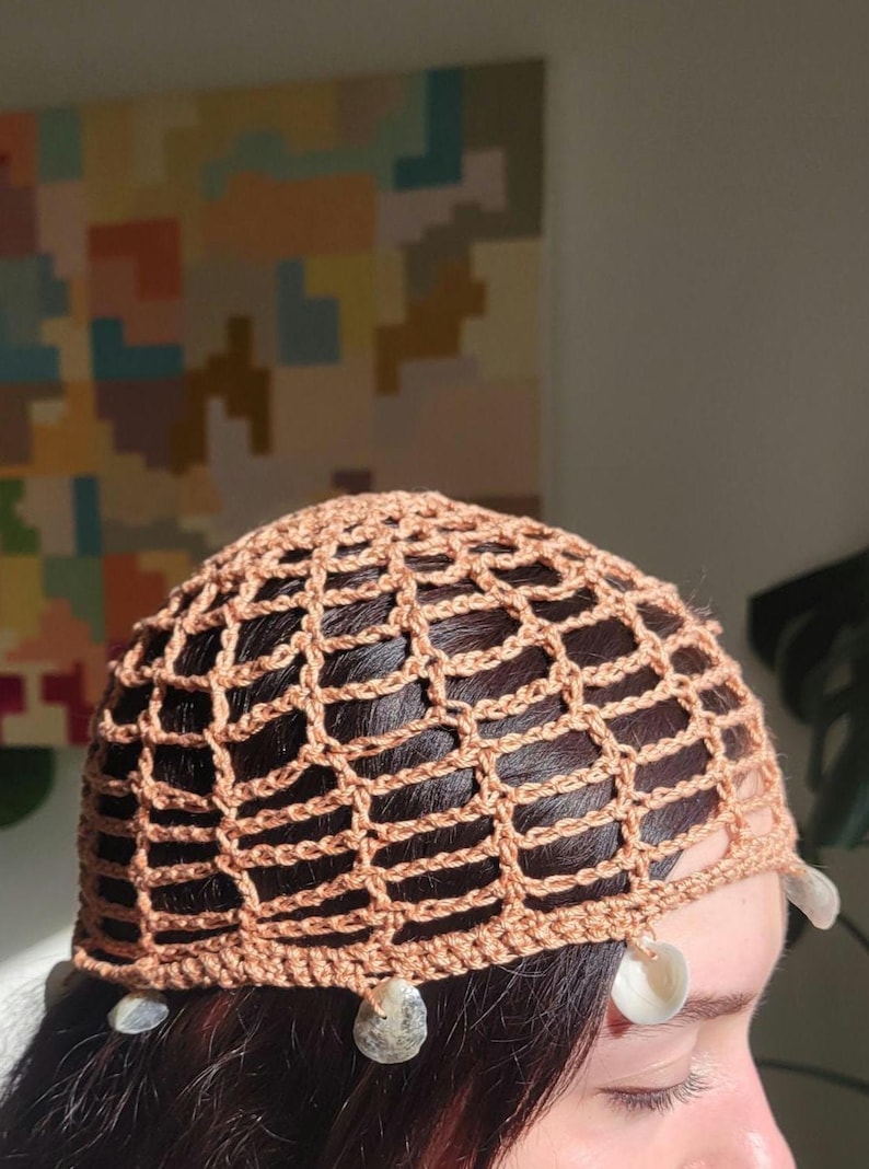 The Sun-baked Cap - Crochet Mesh Skull Cap - Etsy
