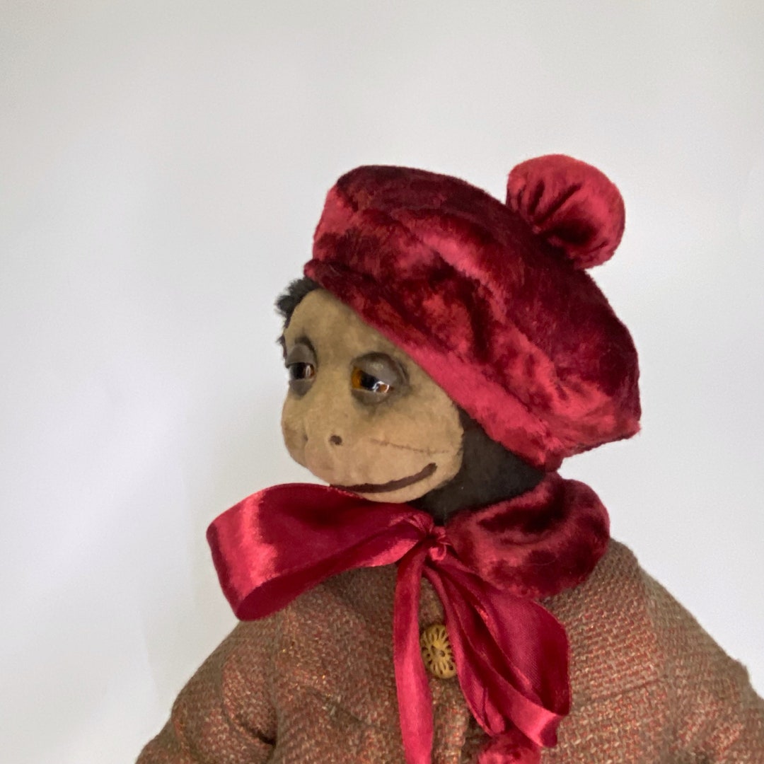 Artist Teddy Monkey, Collectible OOAK Handmade, Vintage Plush Teddy ...
