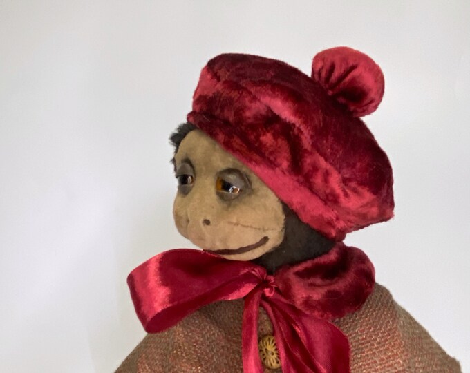 Artist Teddy Monkey, Collectible OOAK Handmade, Vintage Plush Teddy ...