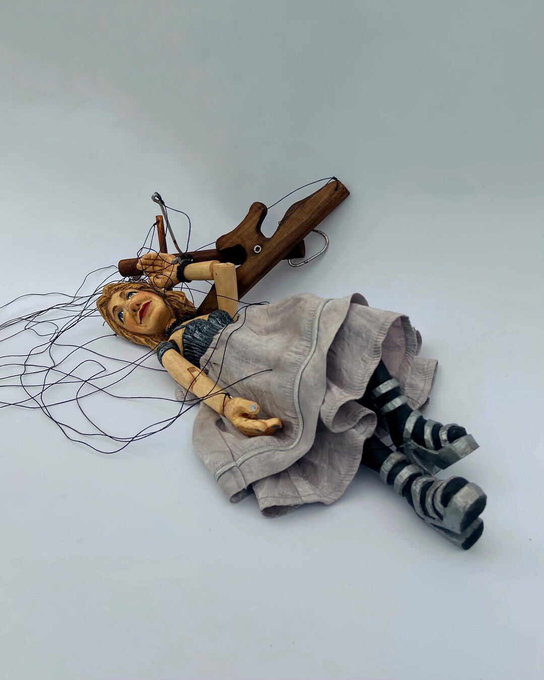 Wooden Doll, Marionette, Handmade, Wood Carving, Ooak Art Doll, Hand ...