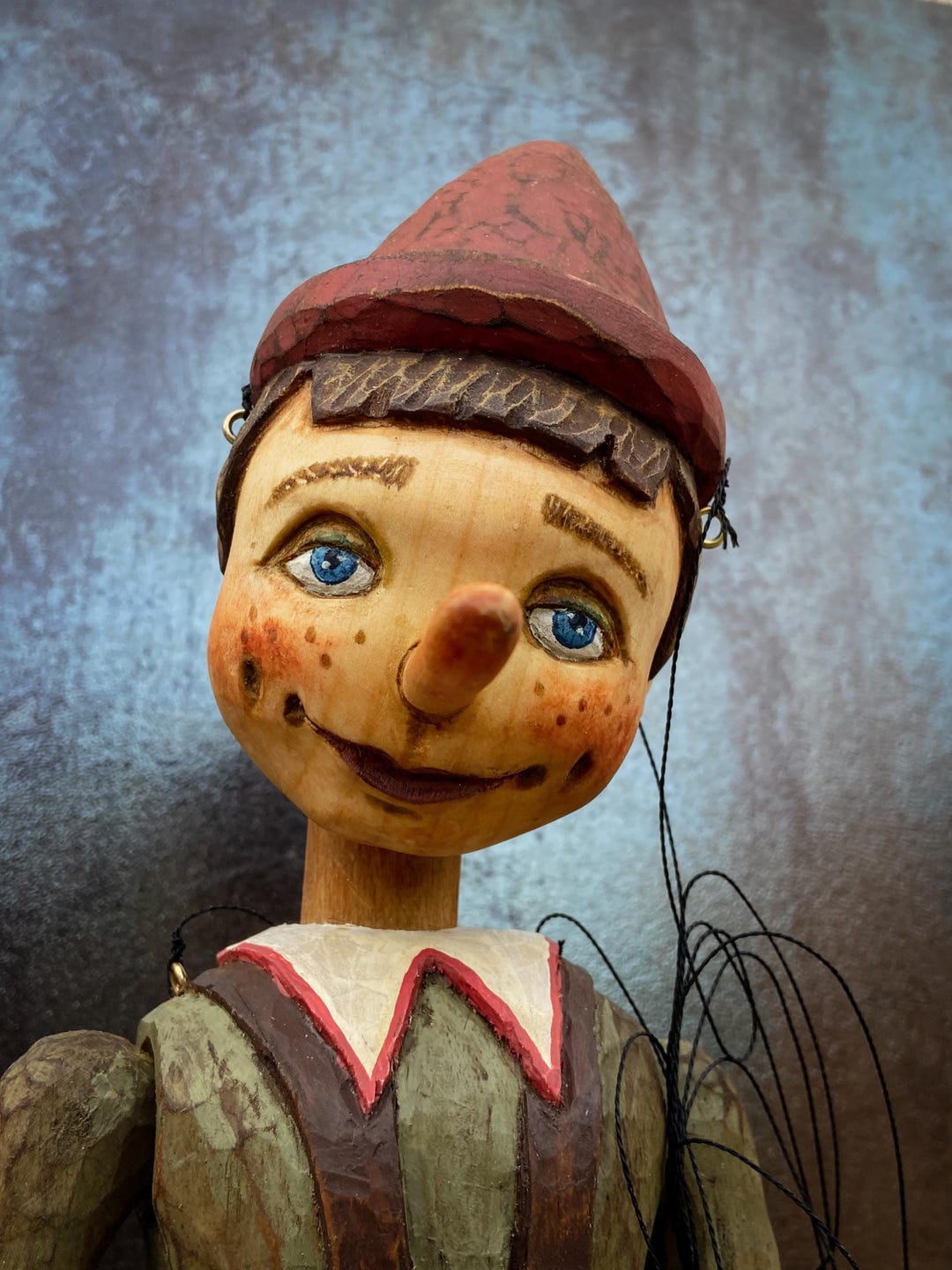 Wooden Marionette Pinocchio, Handmade, Wood Carving, Hand Carved Puppet ...