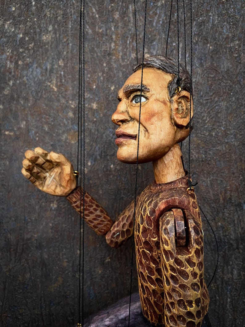 Wooden Marionette Roman, Handmade, Wood Carving, Hand Carved Puppet ...